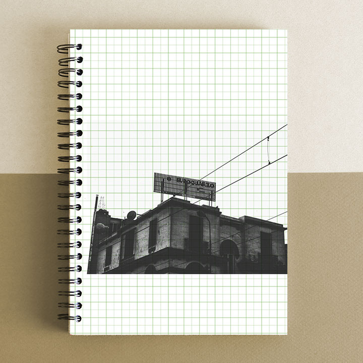 Grid Notebook - A5 size - Wire binding, GRAPHBOOK DT design - The ...