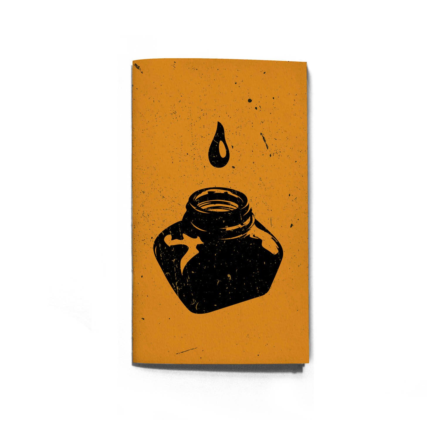 passport size Notebook & sketchbook, ink orange design - The Inkjection