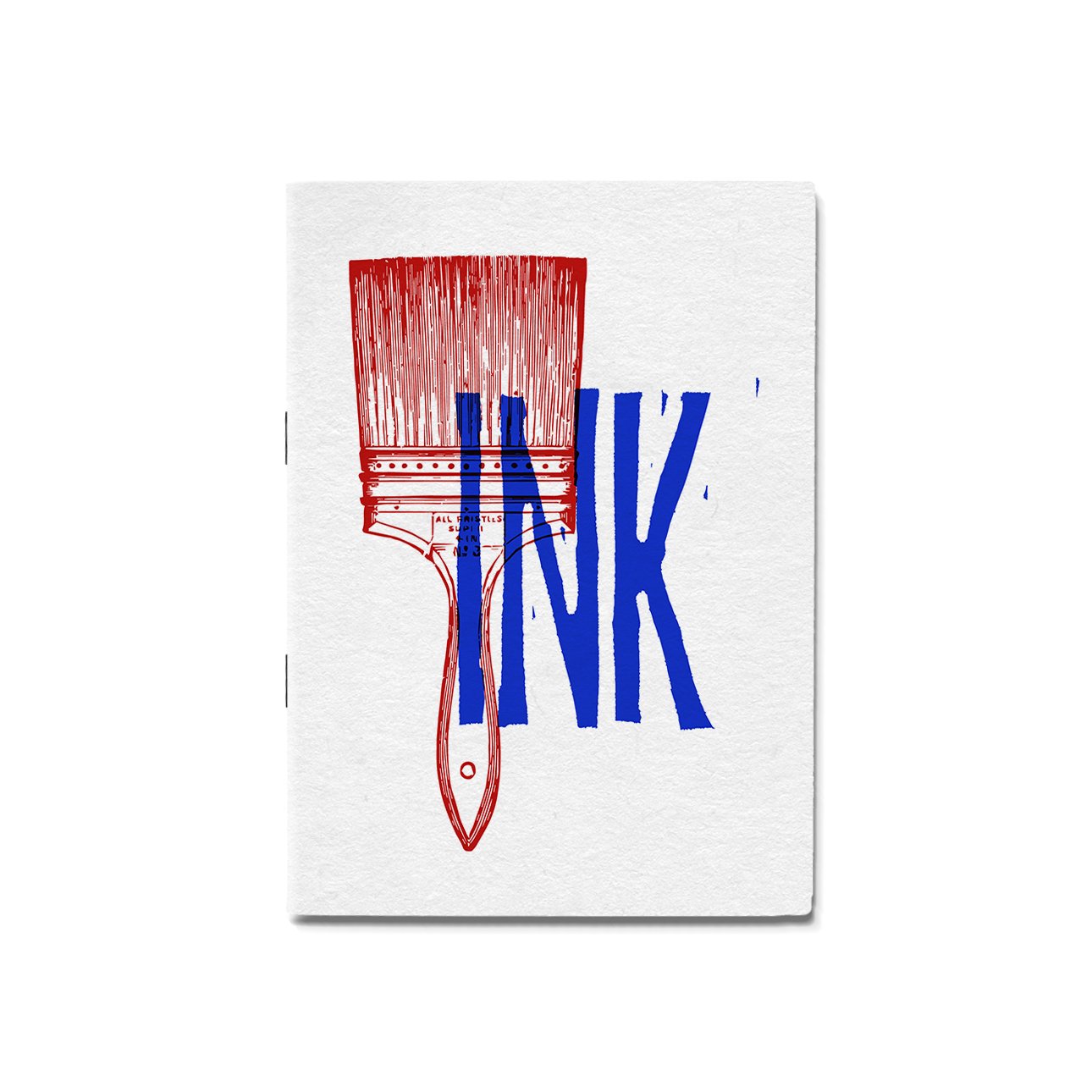Notebook & sketchbook: for writing and drawing, Ink blue red brush ...