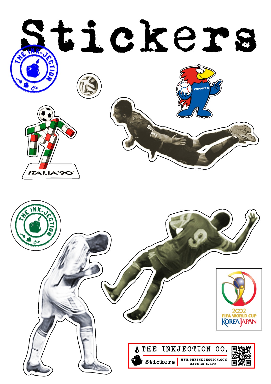 A4 Sticker - Football Col. V1 - The Inkjection