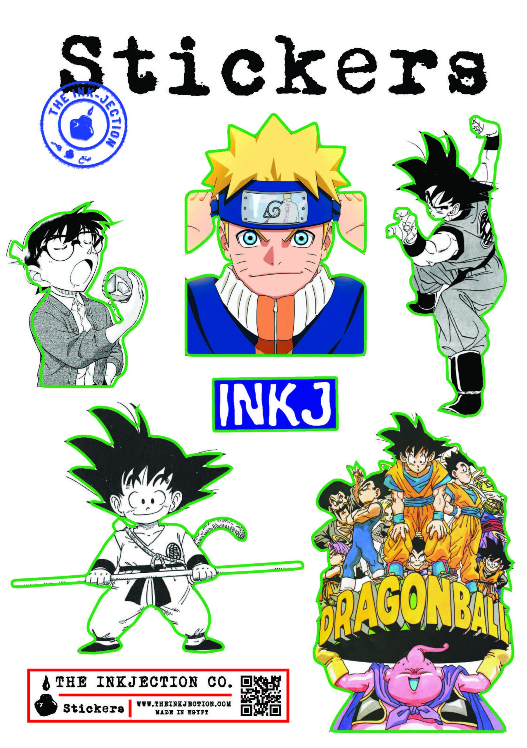 A5 stickers illustrated Anime collection 1 for laptop and journaling ...