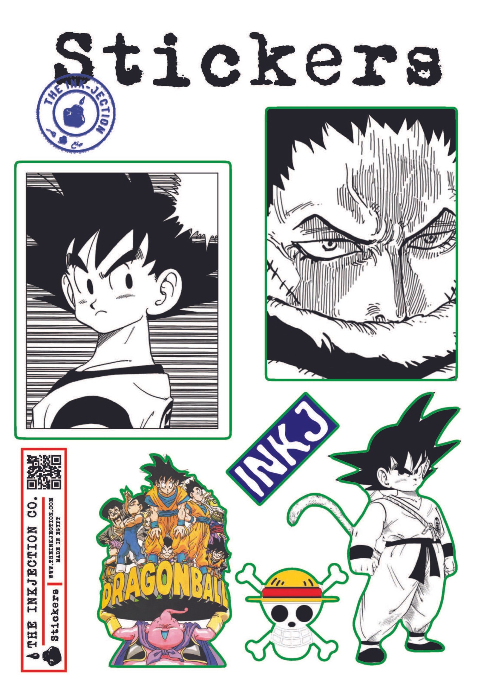 A5 stickers illustrated Anime collection 2 for laptop and journaling ...