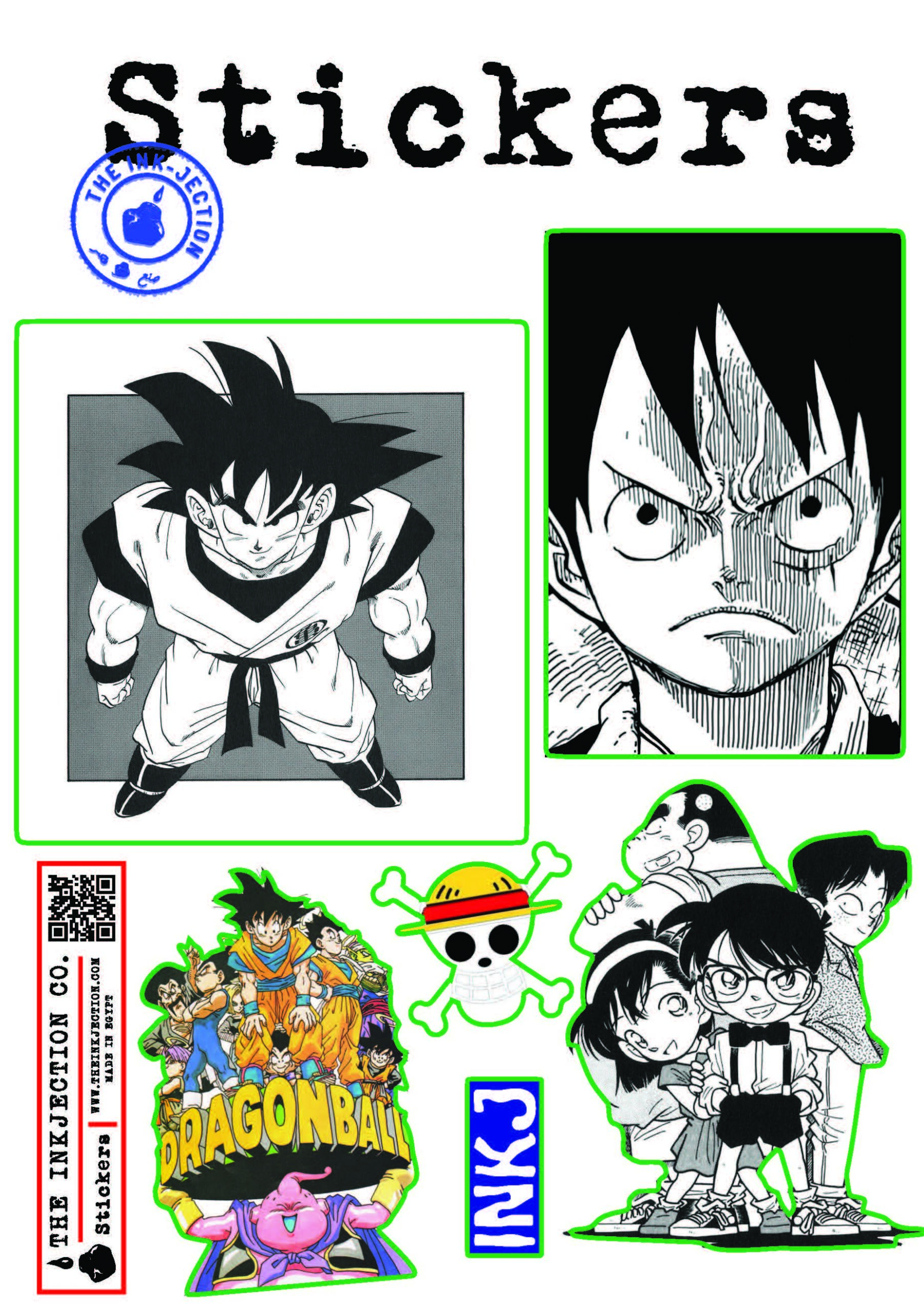 A5 stickers illustrated Anime collection 3 for laptop and journaling ...