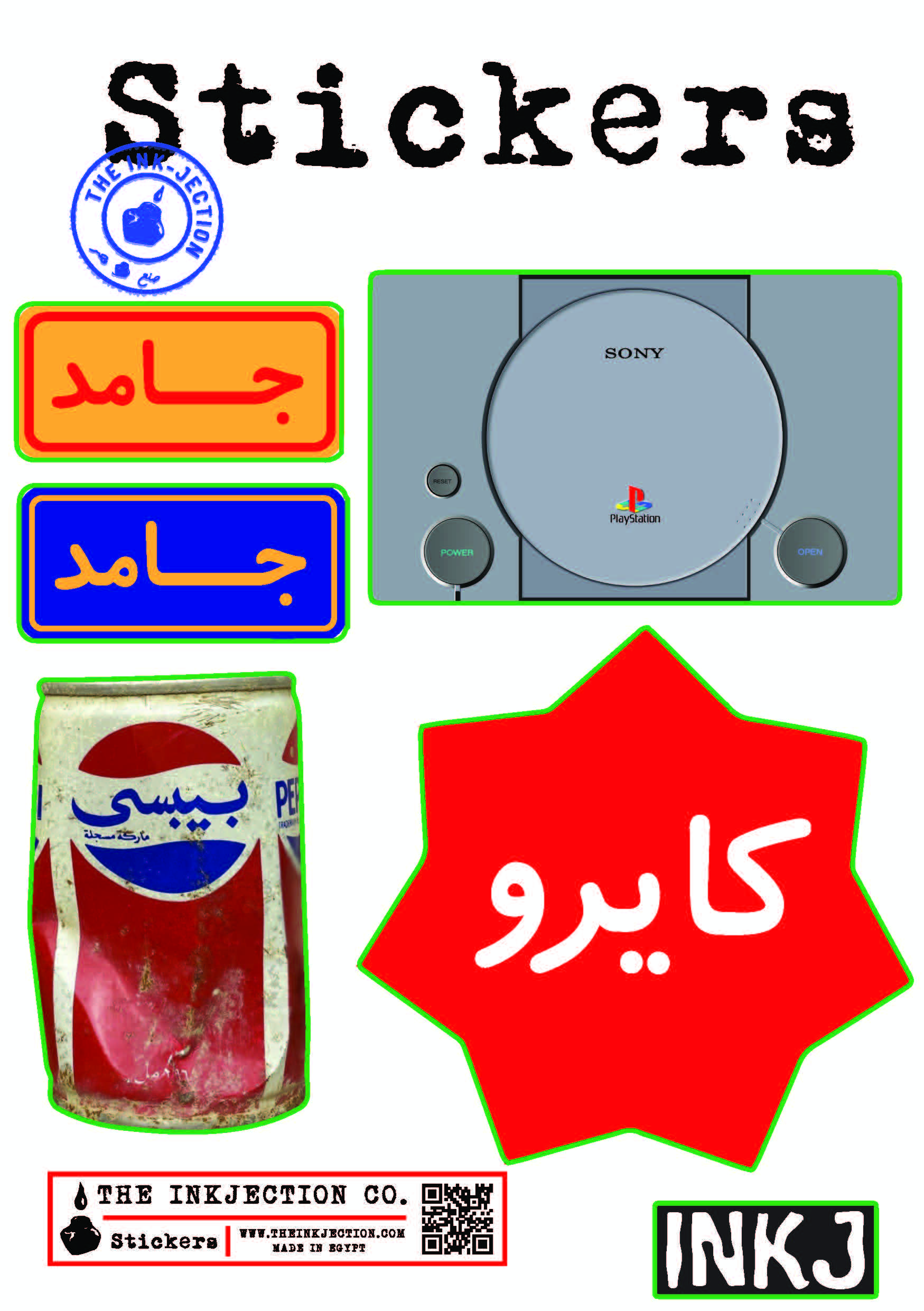 A5 stickers illustrated Typo collection 1 for laptop and journaling ...