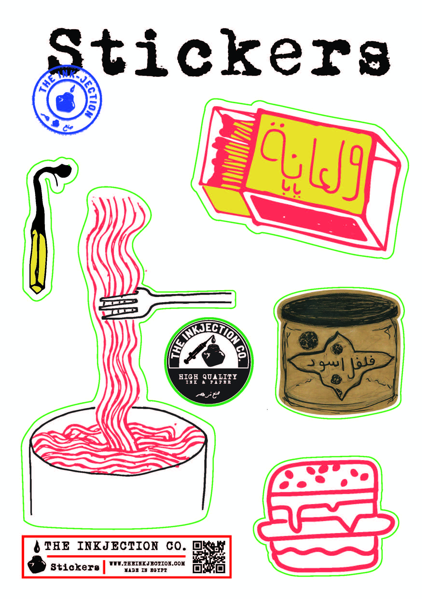 A5 stickers illustrated kitchen kits for laptop and journaling - The ...