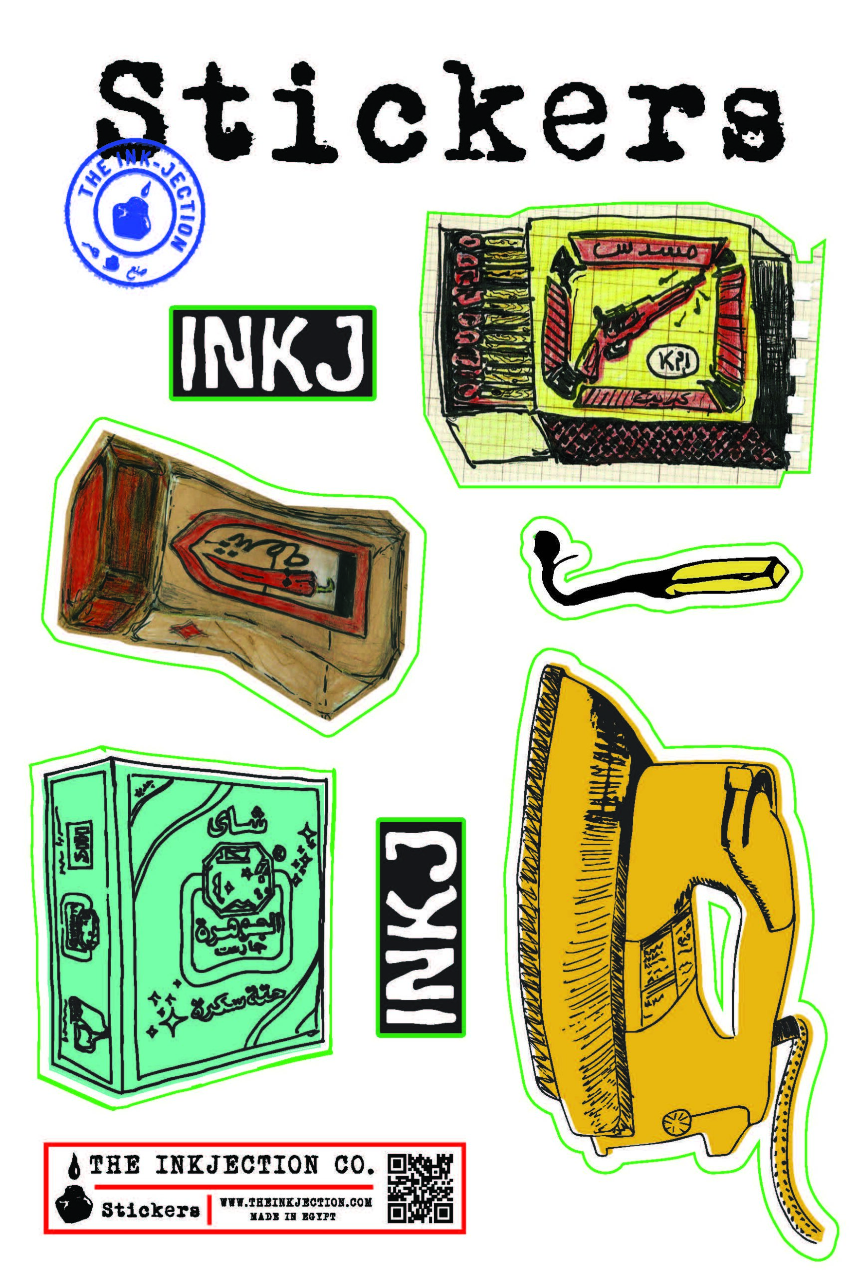 A5 stickers illustrated Random symbols 1 for laptop and journaling ...