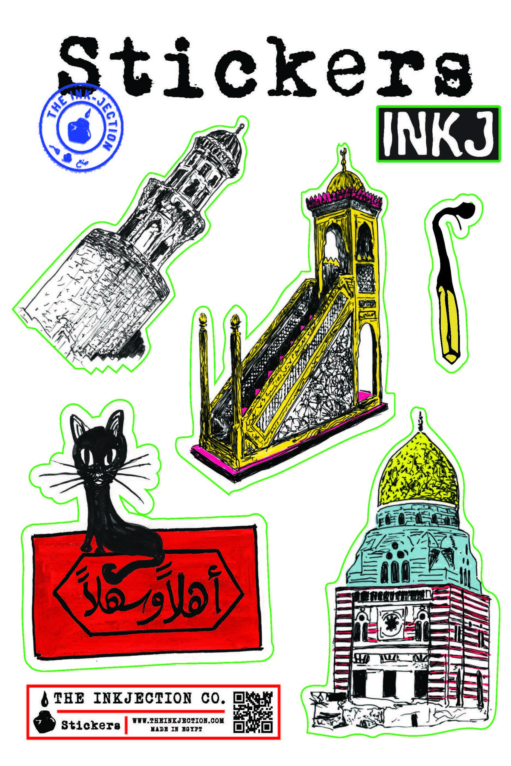 A5 stickers illustrated Random symbols 2 for laptop and journaling ...