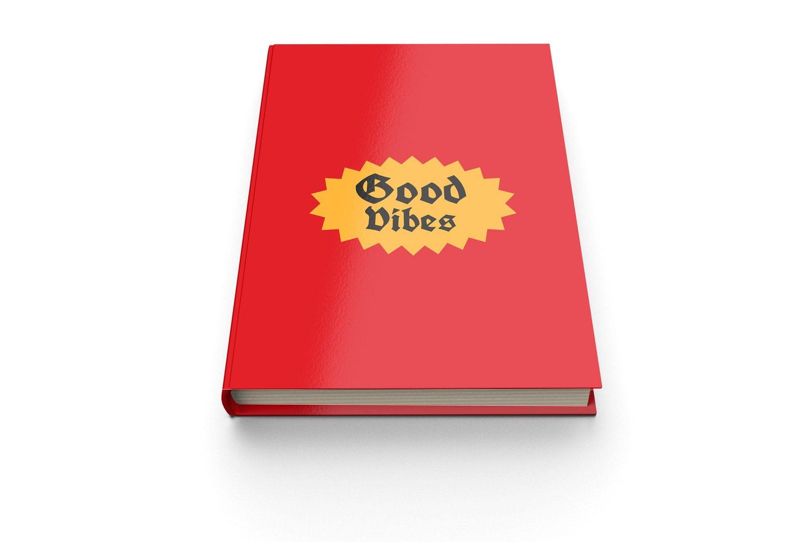 Hardcover notebook and sketchbook - A5 size Good vibes in red color ...